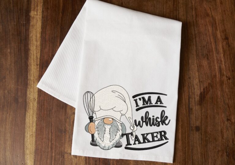 Whisk Taker Gnome Embroidery Design - NextEmbroidery