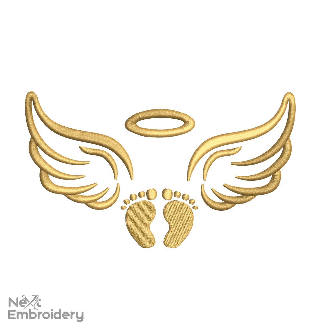 Angel Wings embroidery Design - NextEmbroidery